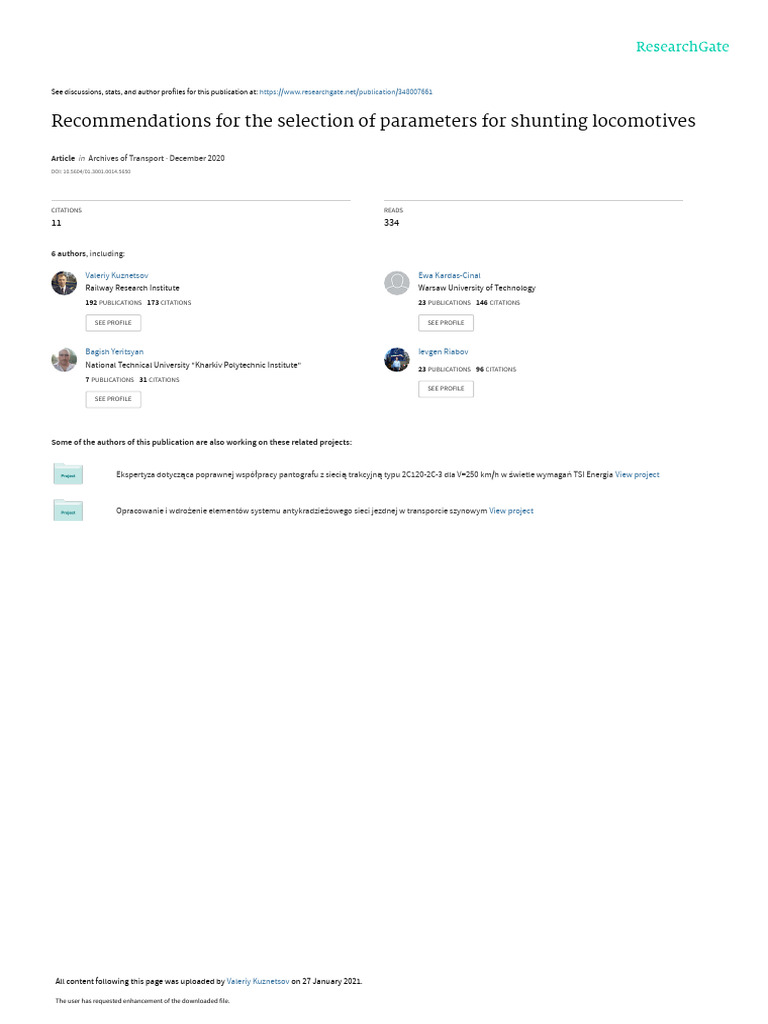 Shunting Loc Selection Paramater | PDF | Locomotives | Physical Quantities
