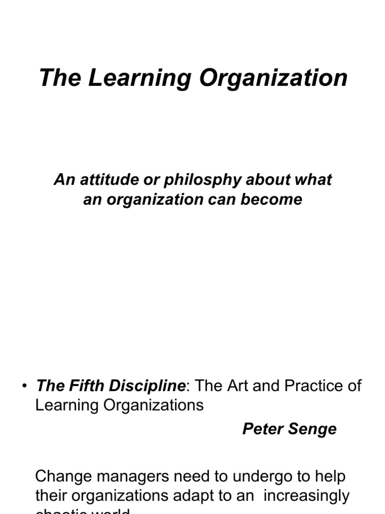 The Learning Organization Pdf Strategic Management Empowerment