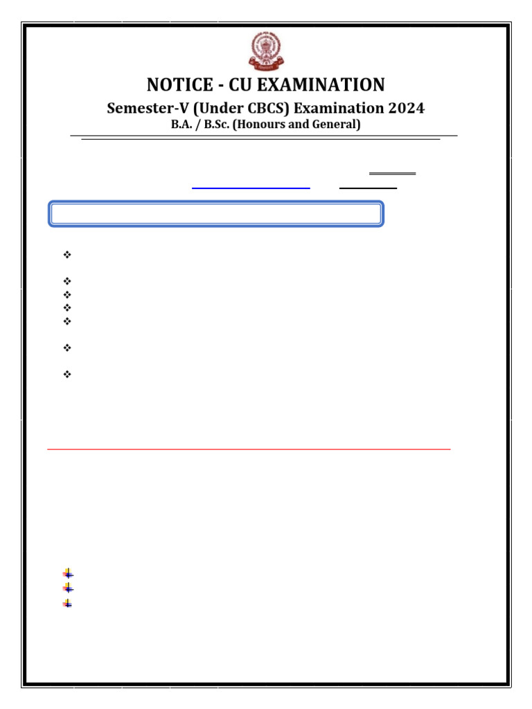 Sem-V Form Fillup- BA-BSC 2024 | PDF