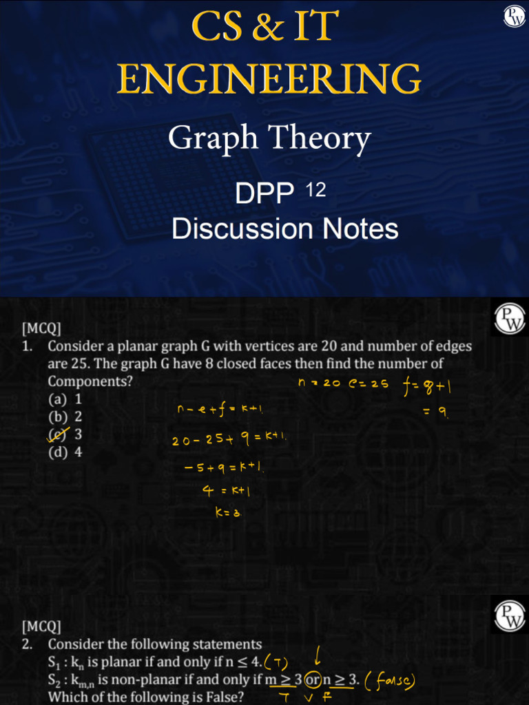 Graph Theory Dpp 12 Discussion Notes Parakram Gate 2024 Computer