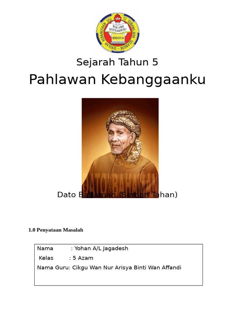 Pahlawan Kebanggaanku | PDF