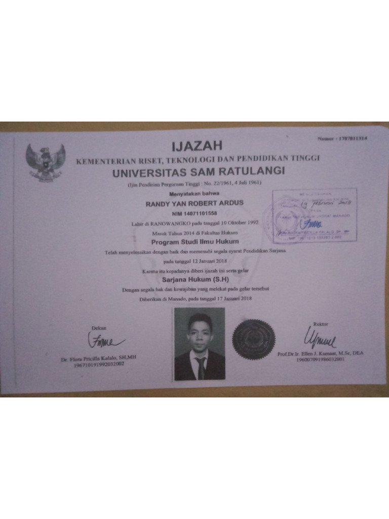 FC Ijazah S1 Randy | PDF