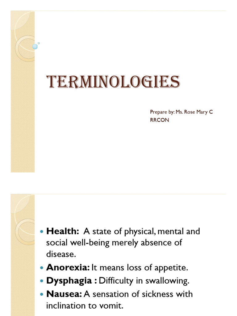 Terminology | PDF