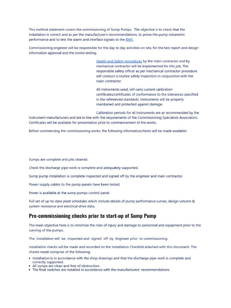 Pump Station Commissioning | PDF