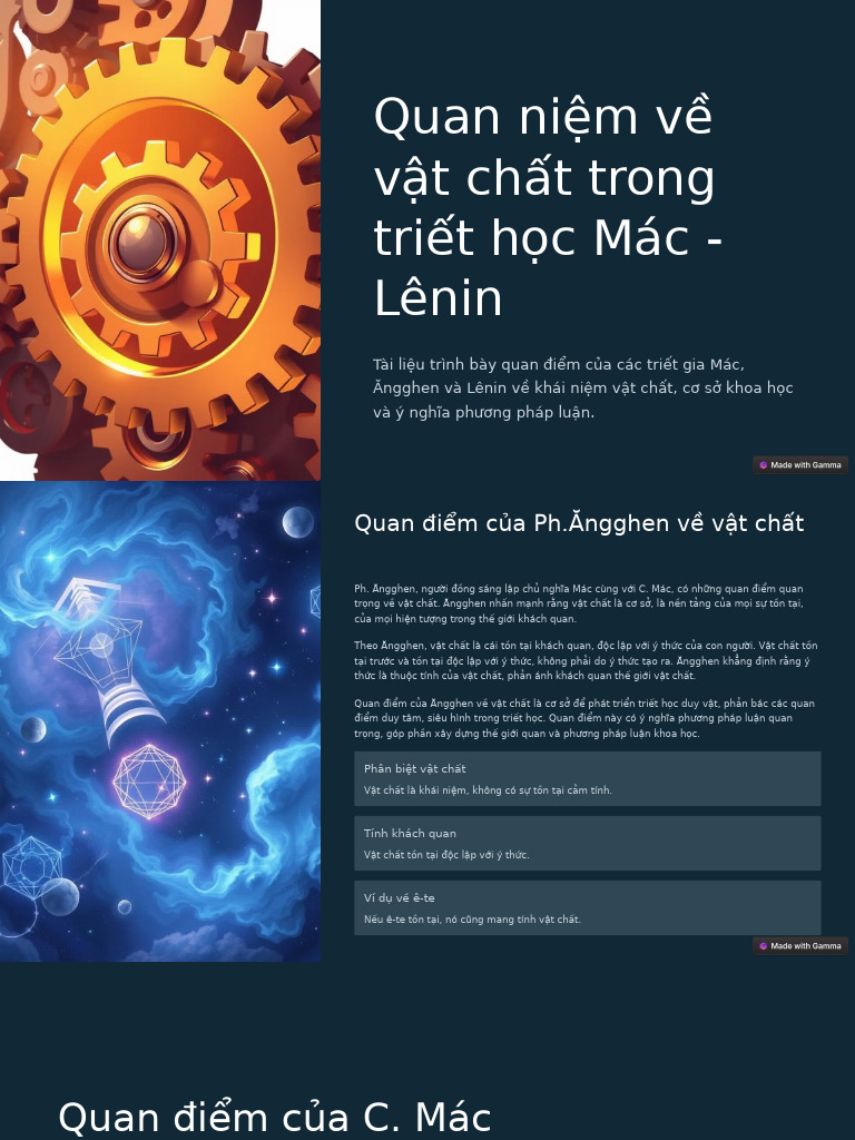 Quan Niem Ve Vat Chat Trong Triet Hoc Mac Lenin | PDF