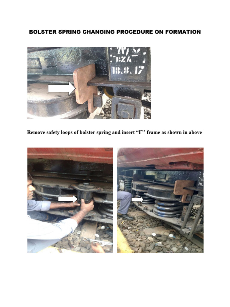 Bolster Spring Changing Procedure Guide | PDF