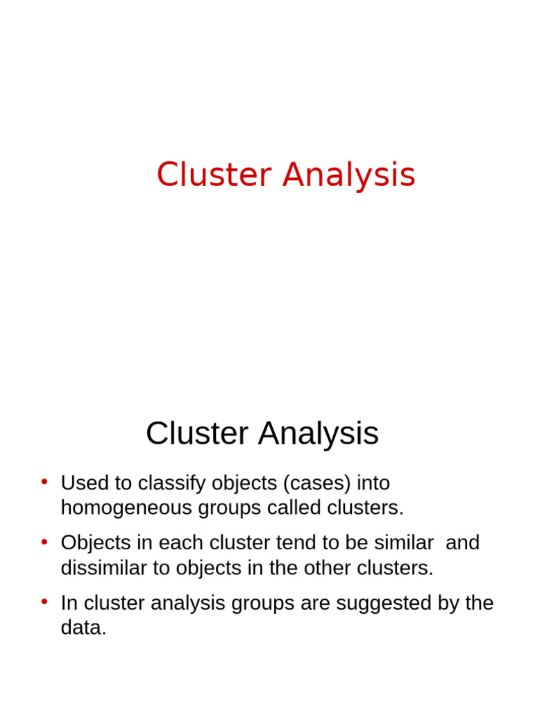 Cluster Analysis | PDF | Cluster Analysis | Visual Cortex