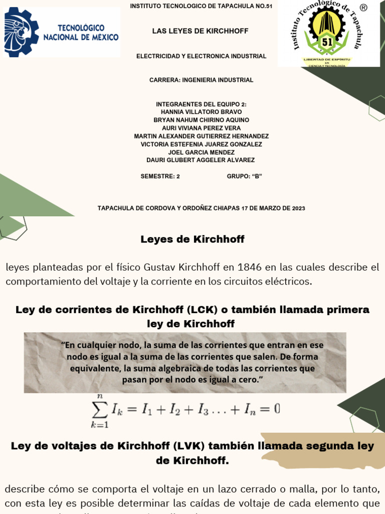 Leyes de Kirchhoff | PDF | Electricidad | Circuitos electrónicos