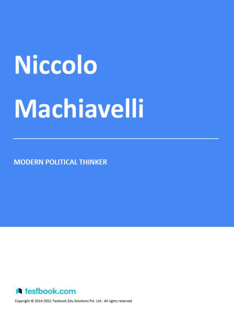 Machiavelli Study Notes | PDF | Niccolò Machiavelli | The Prince