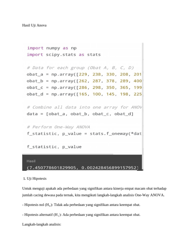Hasil Uji Anova | PDF