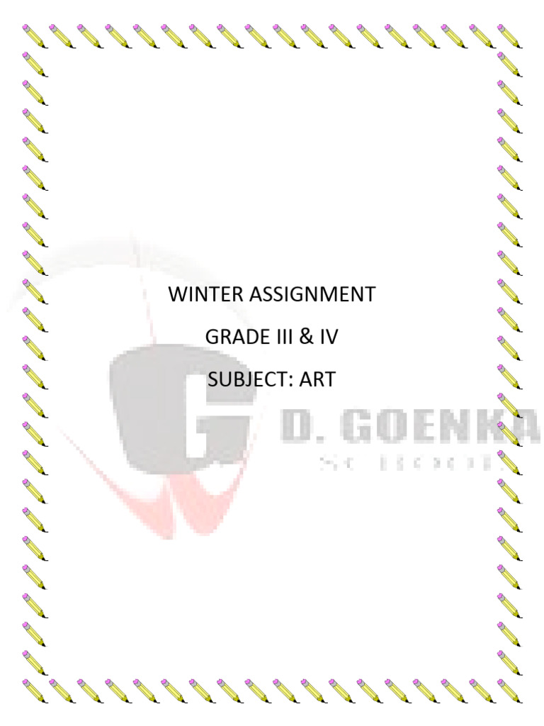 Winter Assignment Grades III IV Art | PDF