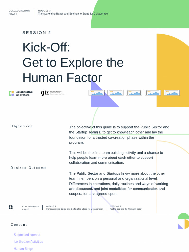 Modul-3_Session-2_Kick-Off-Get-to-explore-the-Human-Factor | PDF | Communication