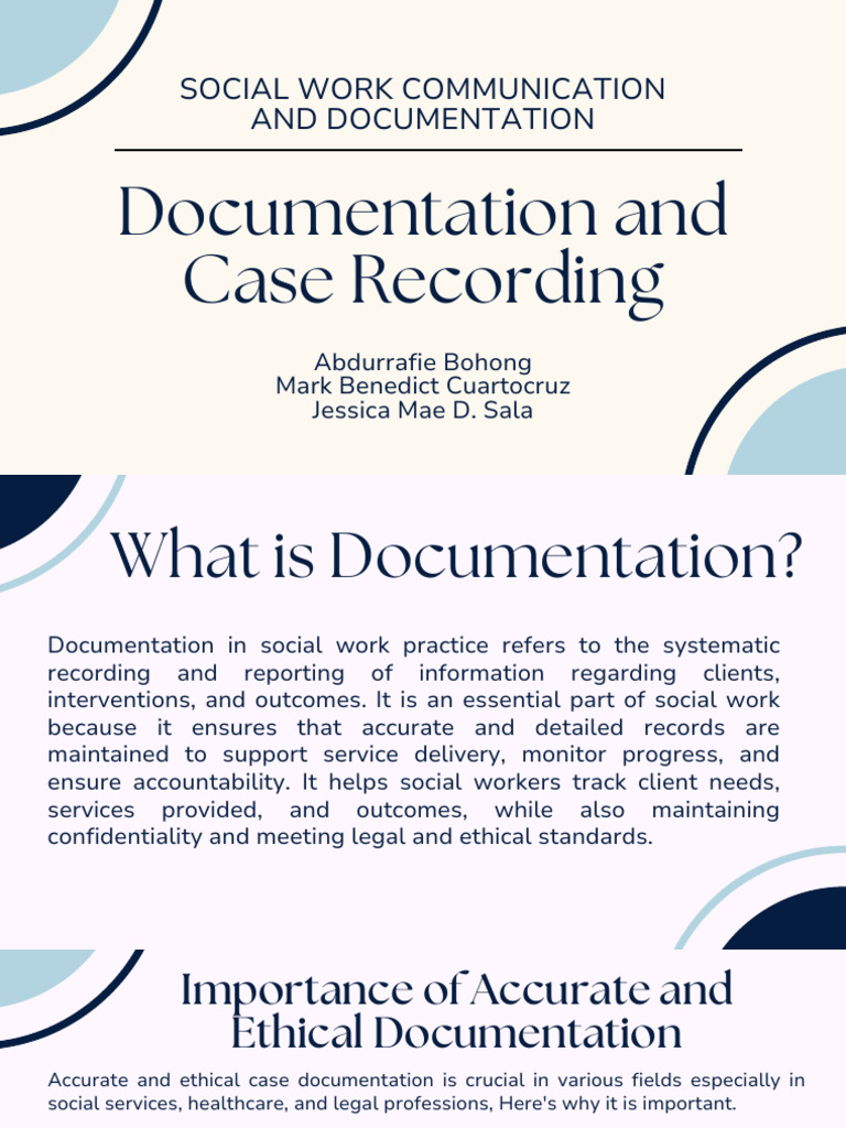 Major 13 - Documentation and Case Recording | PDF | Social Work ...