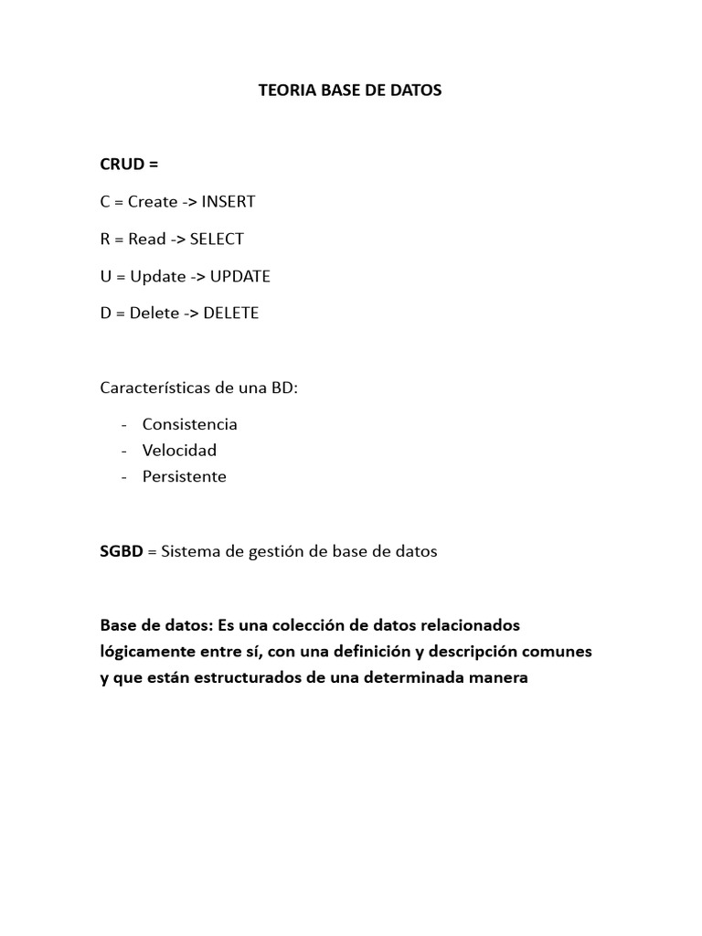 Introducción a Bases de Datos | PDF | Bases de datos | No Sql