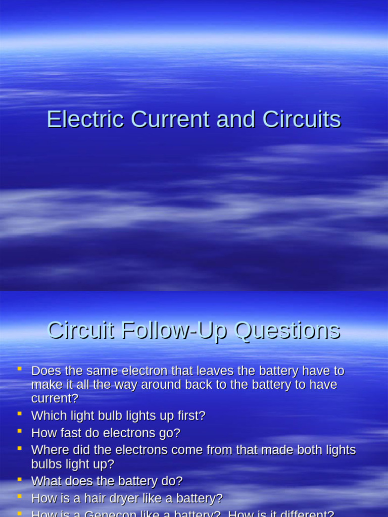 Electric Current and Circuits2 | PDF | Electric Current | Electrical ...