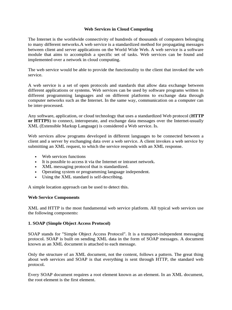 unit-3 cloud | PDF | Cloud Computing | Web Service