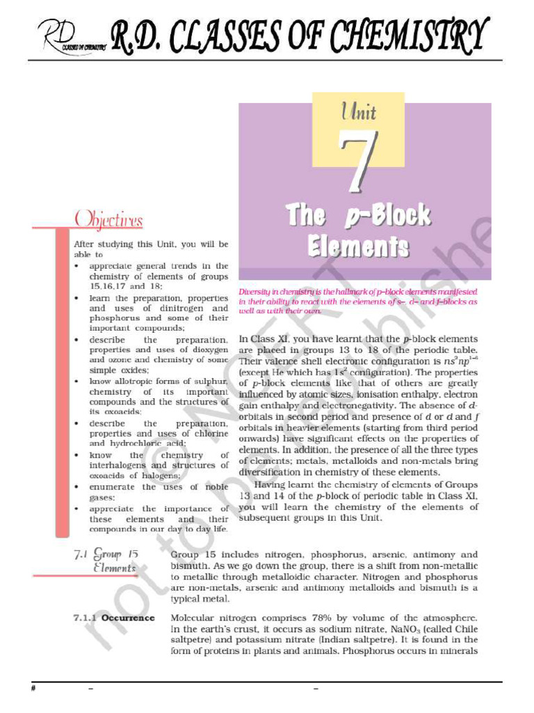 P-Block 12th New | PDF