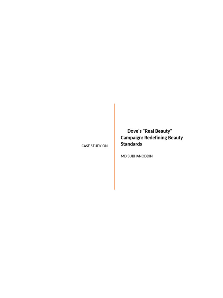 CASE STUDY ON Dove's | PDF | Beauty | Brand