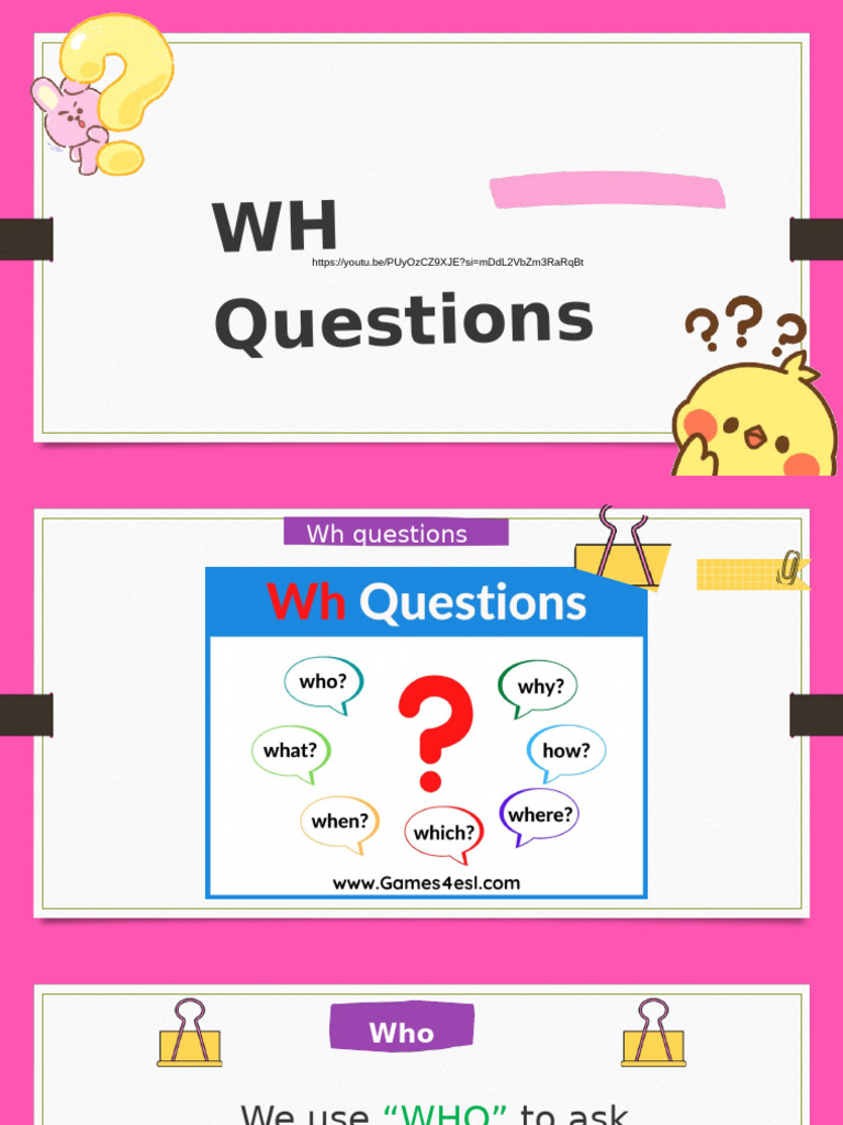 WH Questions Explained | PDF