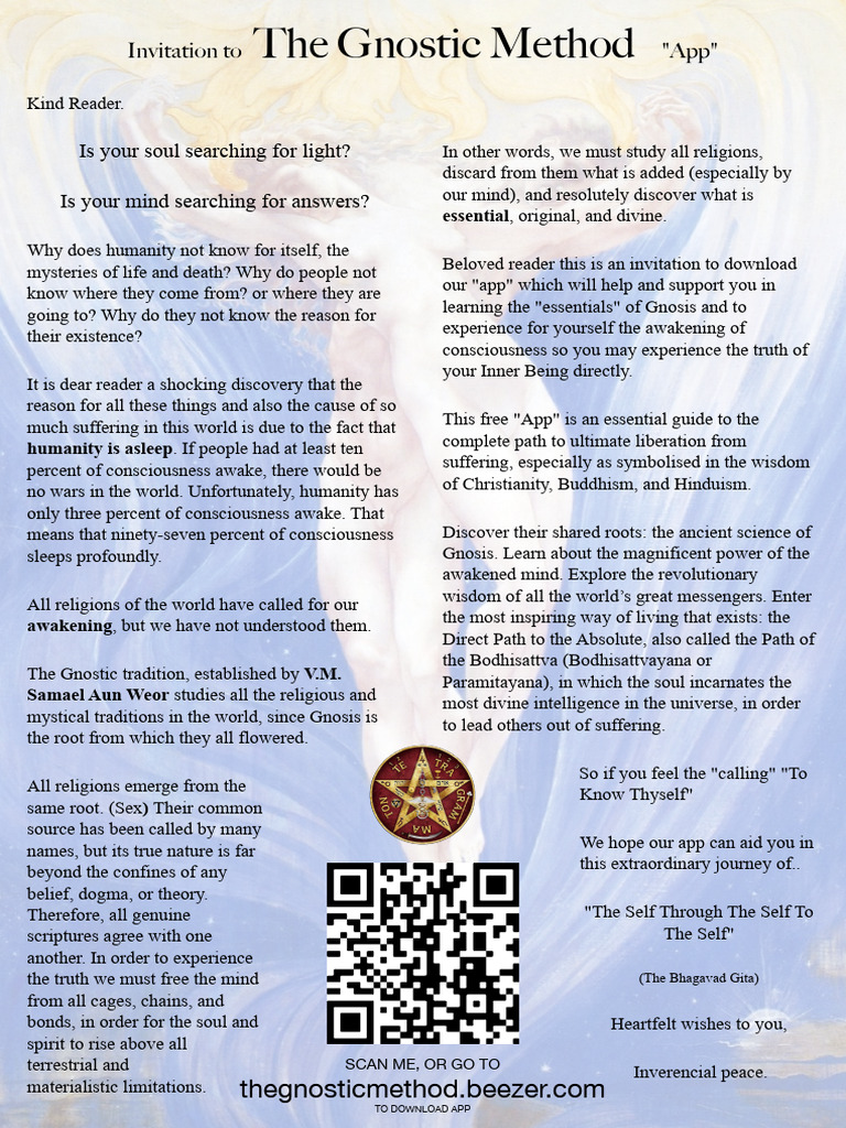 Invitation to the gnostic method | PDF | Gnosis | Enlightenment In Buddhism