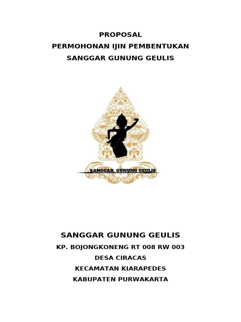 Proposal Ijin Pendirian | PDF