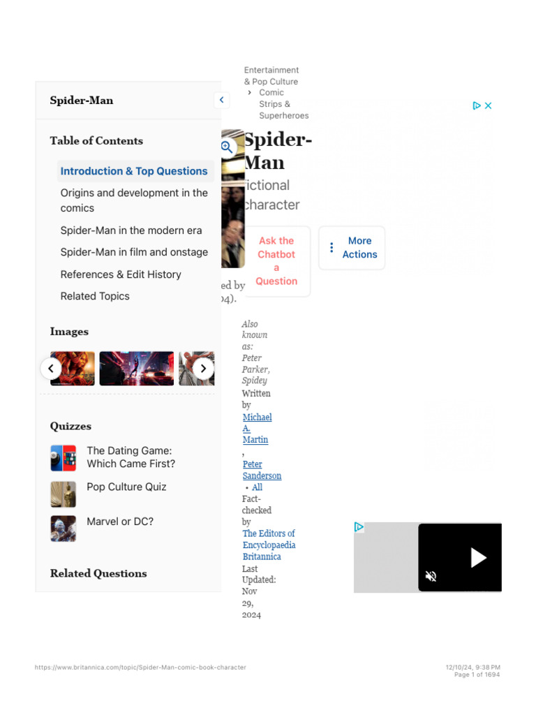 Spider-Man: Origins and Impact | PDF | Spider Man | American Comics