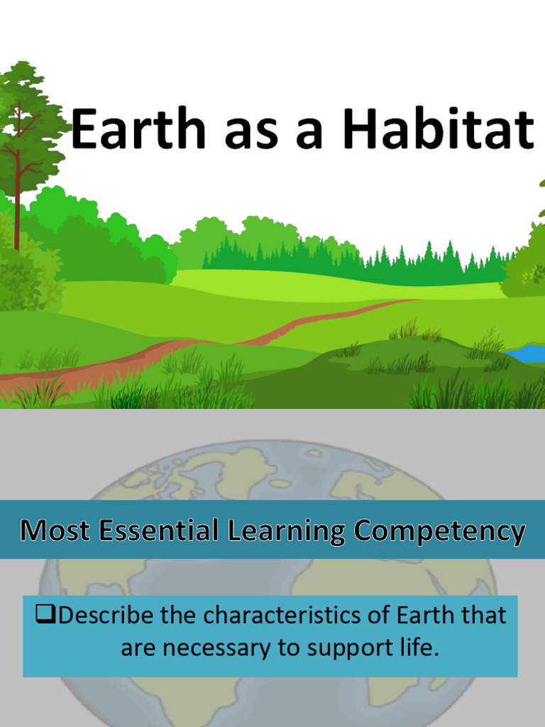 Lesson 1 Earth as a Habitat | PDF