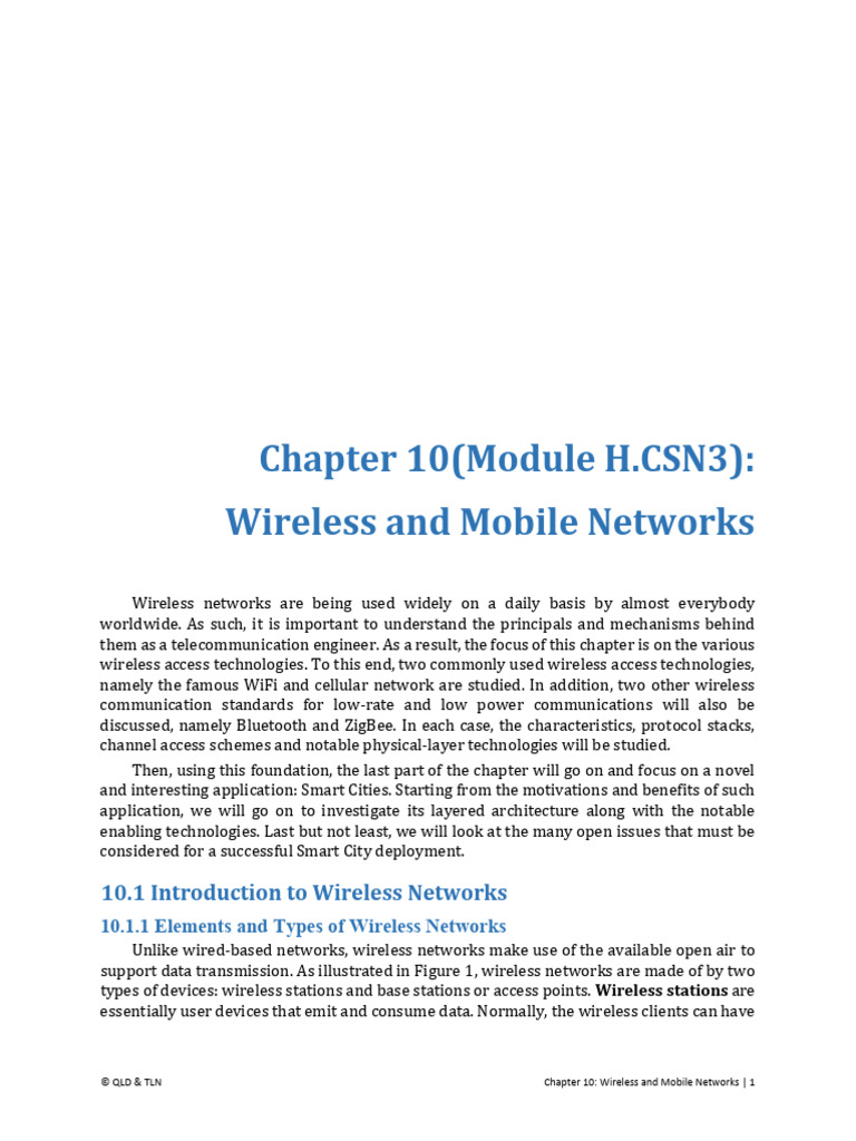 H-CSN3 - Wireless and Mobile Networks | PDF | Wireless Lan | Computer Network