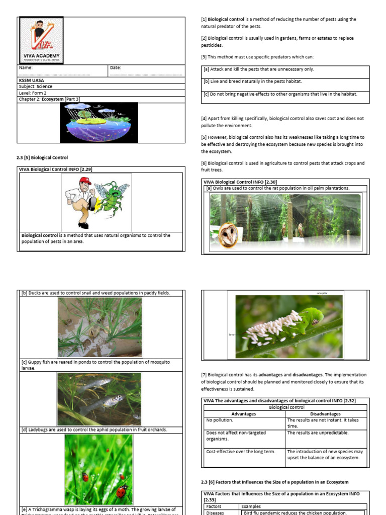 Ecosystem [2.3] | PDF | Biological Pest Control | Pest (Organism)