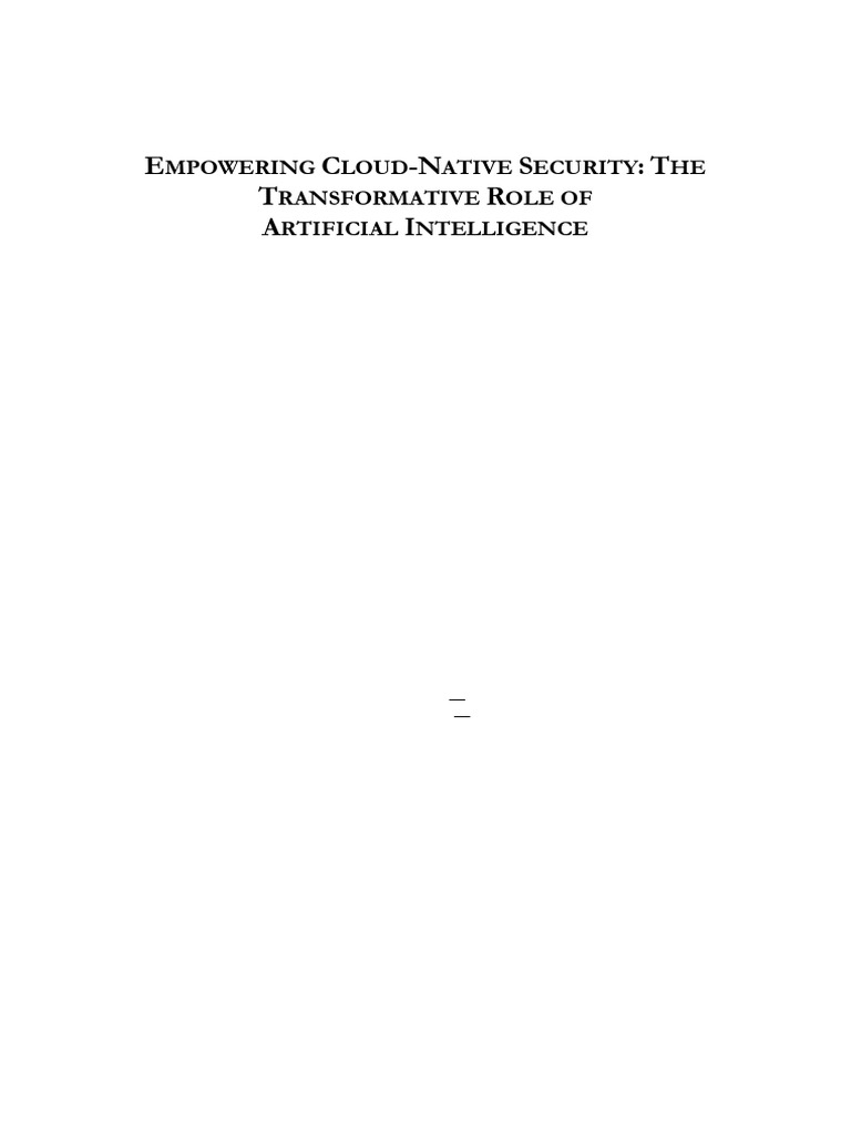 AI in Cloud Security Transformation | PDF | Security | Computer Security