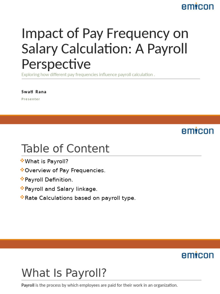 Pay Frequency Effects on Payroll Calculations | PDF | Payroll | Salary