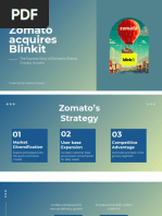 Zomato's Acquisition of Blinkit Case Study | PDF | Mergers And ...