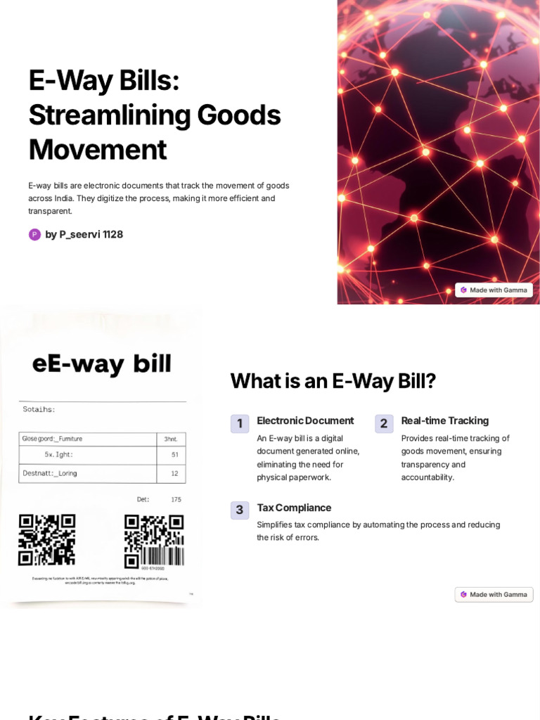 E Way Bills Streamlining Goods Movement | PDF | Authentication ...