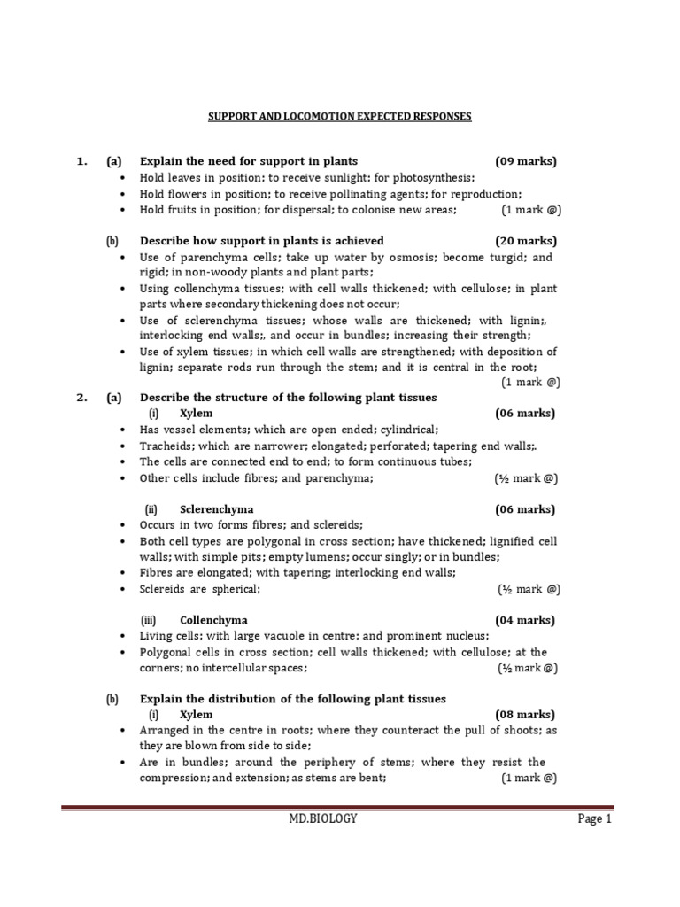 Support and Locomotion Guide | PDF | Muscle Contraction | Vertebra