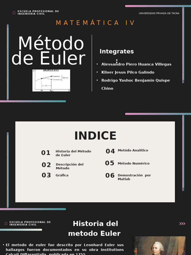 Método de Euler | PDF | Análisis numérico | Leonhard Euler