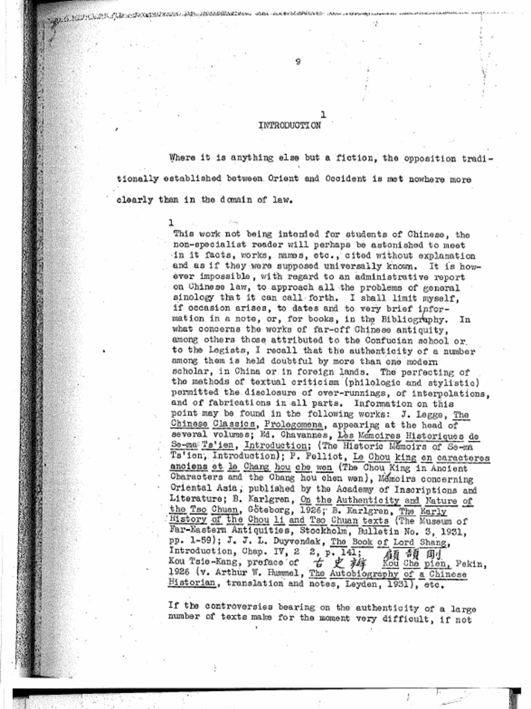 Escarra, Jean - Chinese Law Conception and Evolution (1961) | PDF