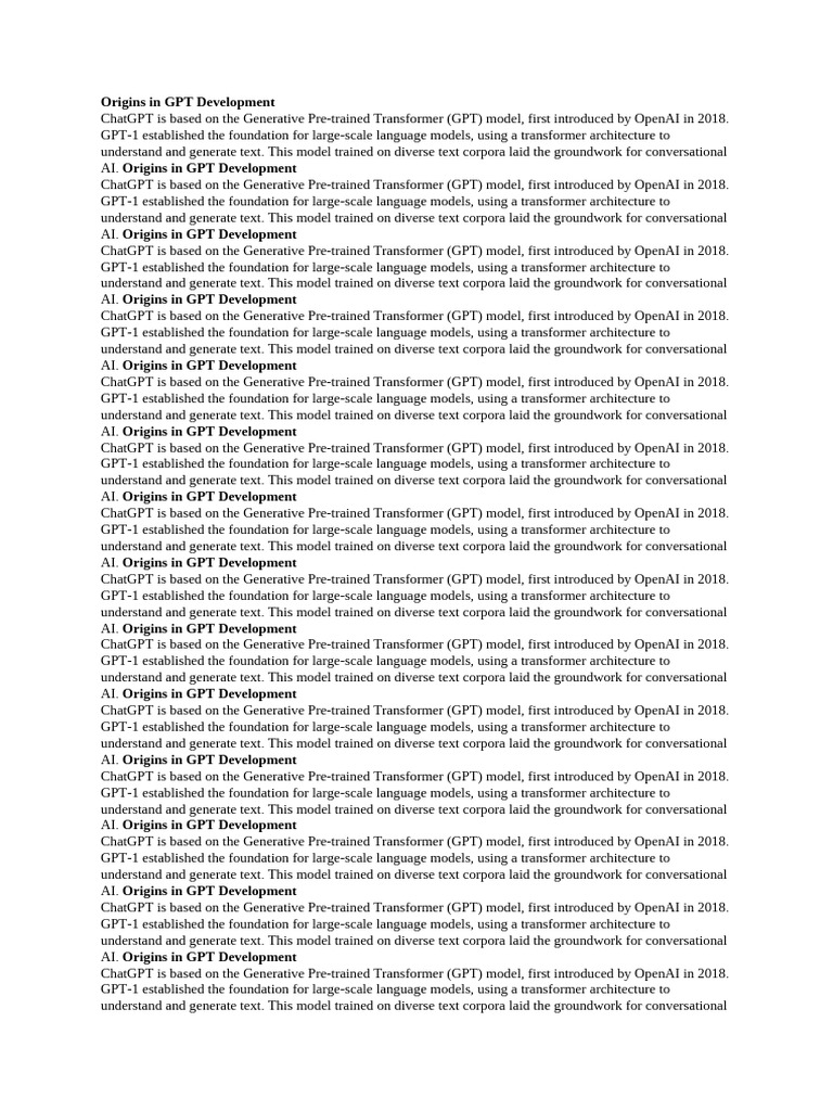 Origins in GPT Development | PDF | Computer Science | Software Industry