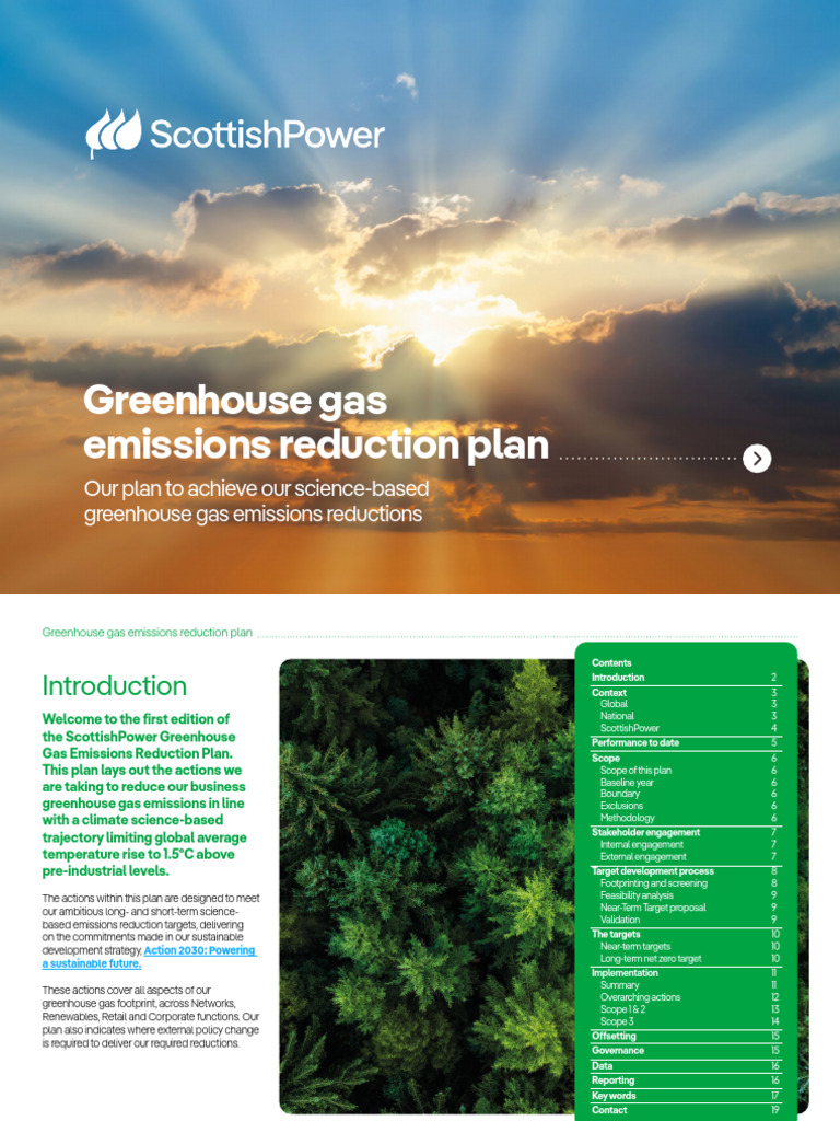 ScottishPower GHG Reduction Plan | PDF | Climate Change Mitigation ...
