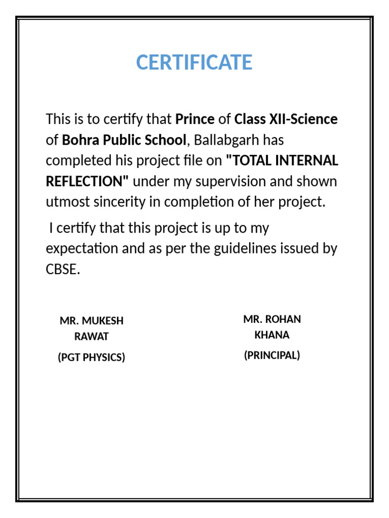 Certificate Physics | PDF