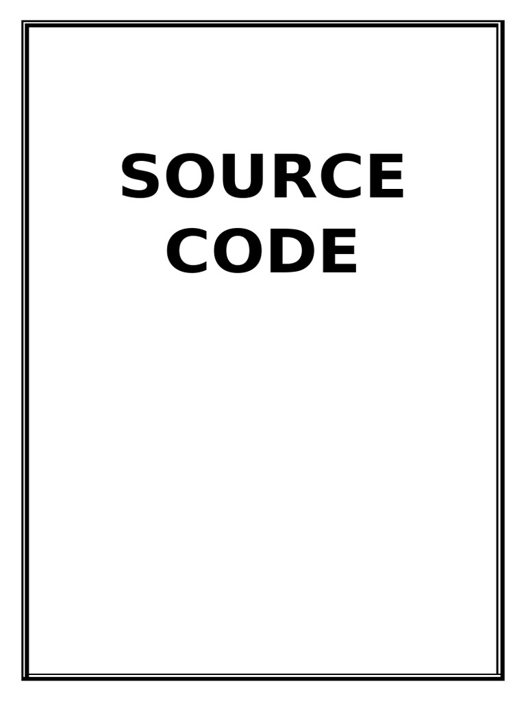 SOURCE CODE | PDF | Computing | Data Management SOURCE CODE | PDF | Computing | Data Management