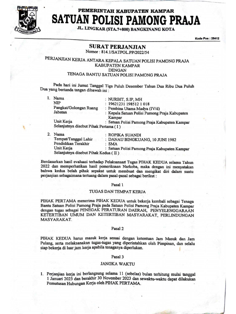 SK2023 Ropika Suandi | PDF