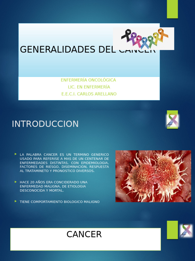 Generalidades Del Cancer | PDF | Cáncer | Metástasis