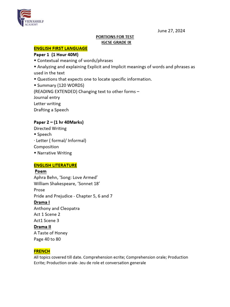 Ig 9 Test Portion | PDF