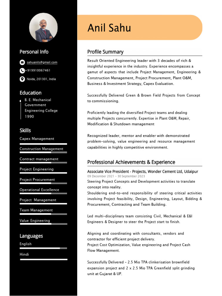 Anil Sahu COO Gec 1990 Mech | PDF | Procurement | Construction Management