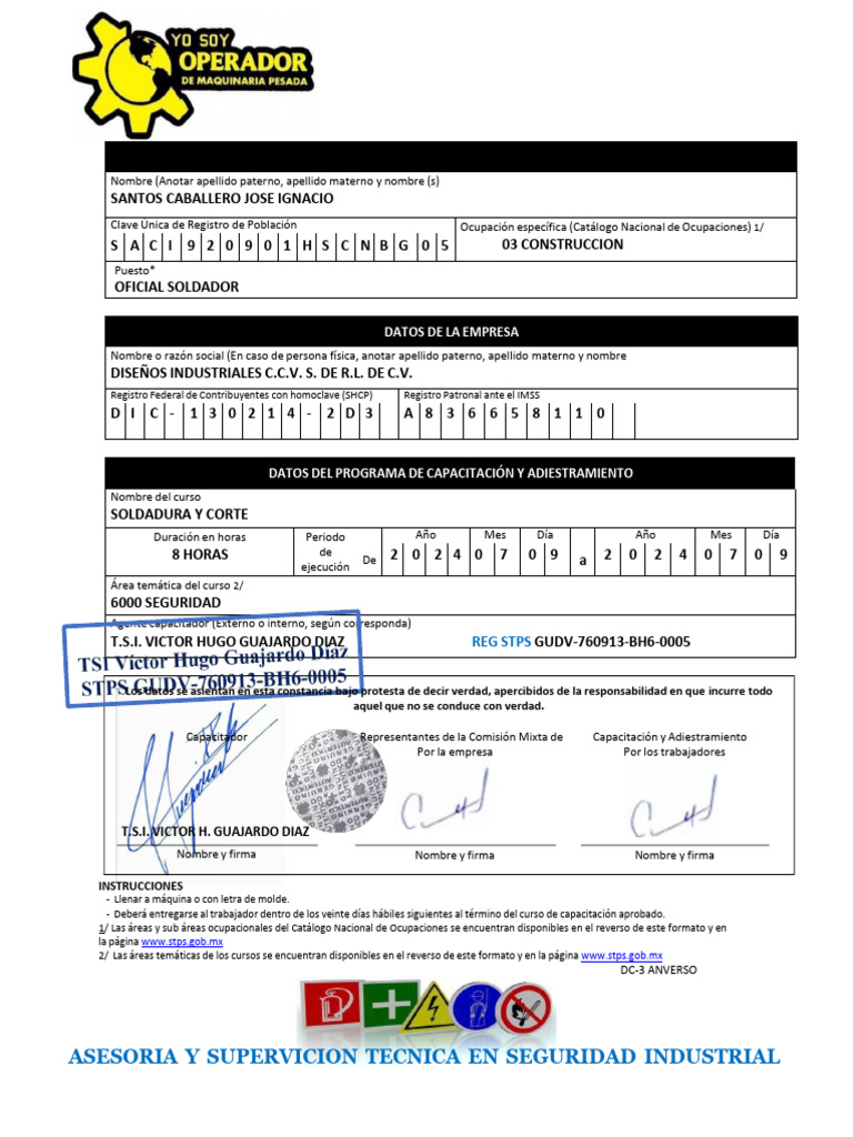 DC3 Ignacio Corte y Soldaduras 2024 | PDF