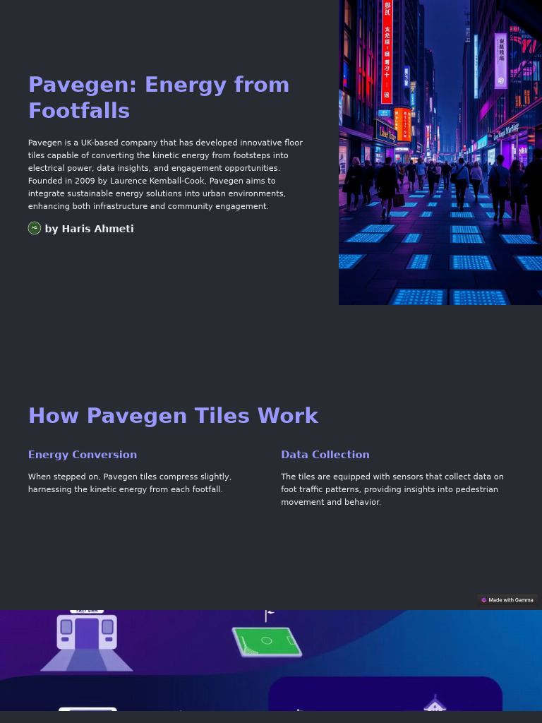 Pavegen Energy From Footfalls | PDF