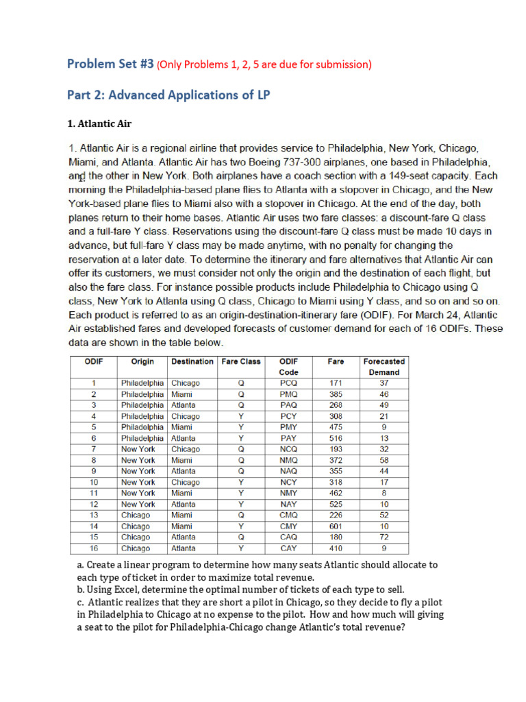 Advanced LP Problem Set Solutions | PDF | Gasoline | Profit (Economics)