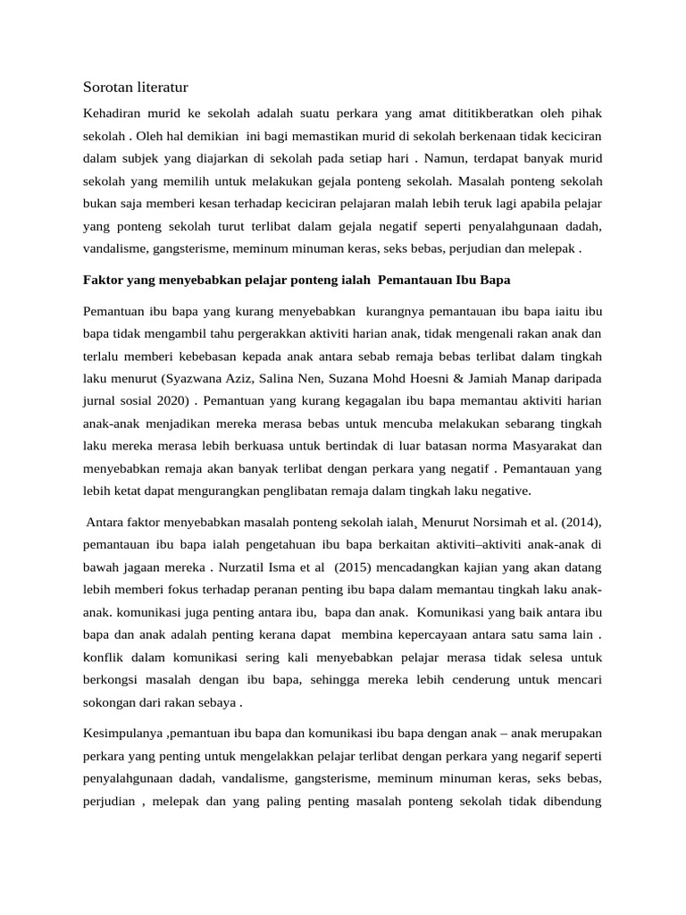 Sorotan Literatur (Sekolah Dan Masyarakat) | PDF