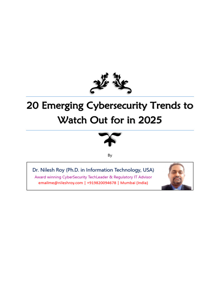20 Emerging Cybersecurity Trends to Watch Out for in 2025 (01Dec2024) | PDF | Security ...