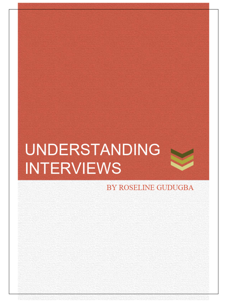 Understanding Interviews | PDF | Interview | Time Management